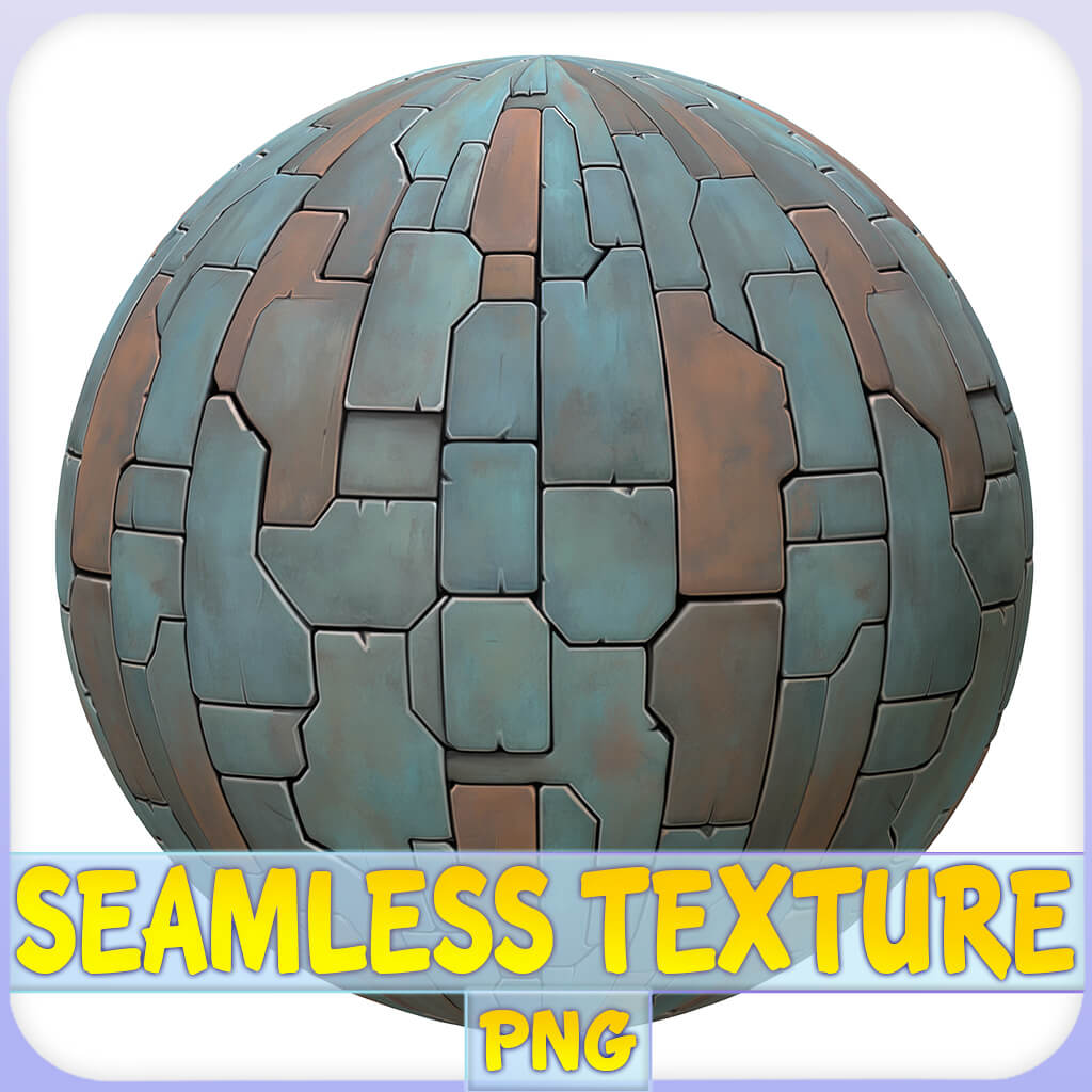 Stylized Metal Panels Seamless Texture by zames1992d