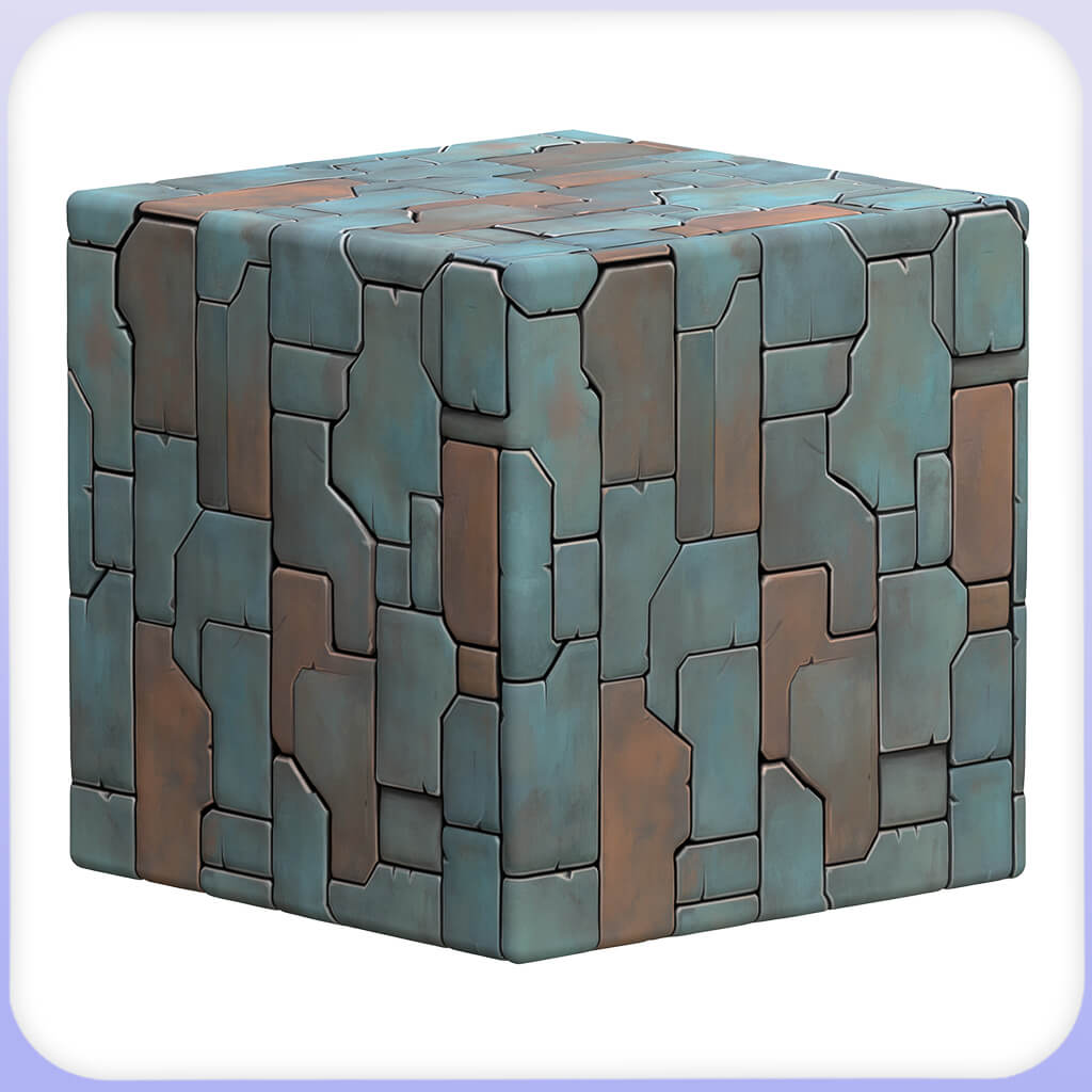 Stylized Metal Panels Seamless Texture by zames1992d