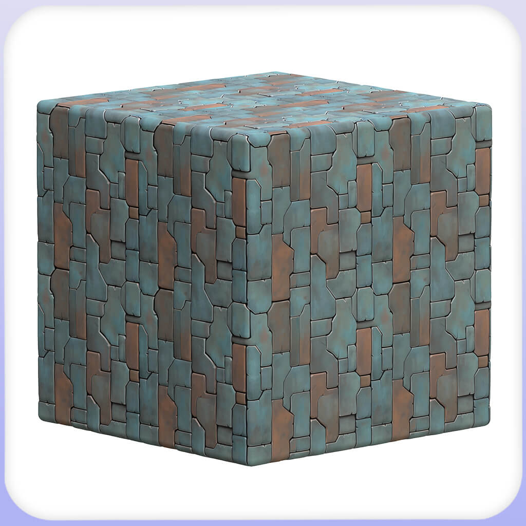 Stylized Metal Panels Seamless Texture by zames1992d