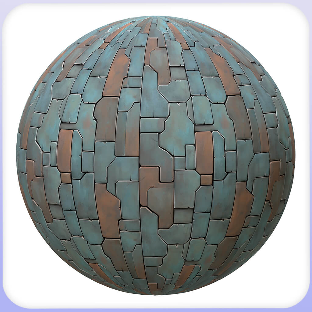 Stylized Metal Panels Seamless Texture by zames1992d