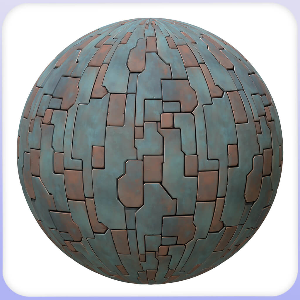 Stylized Metal Panels Seamless Texture by zames1992d