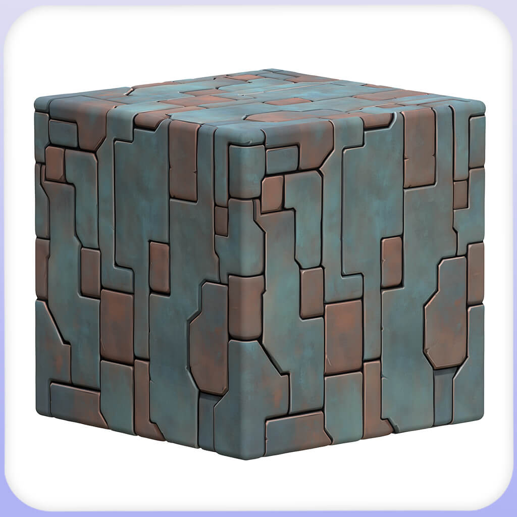 Stylized Metal Panels Seamless Texture by zames1992d