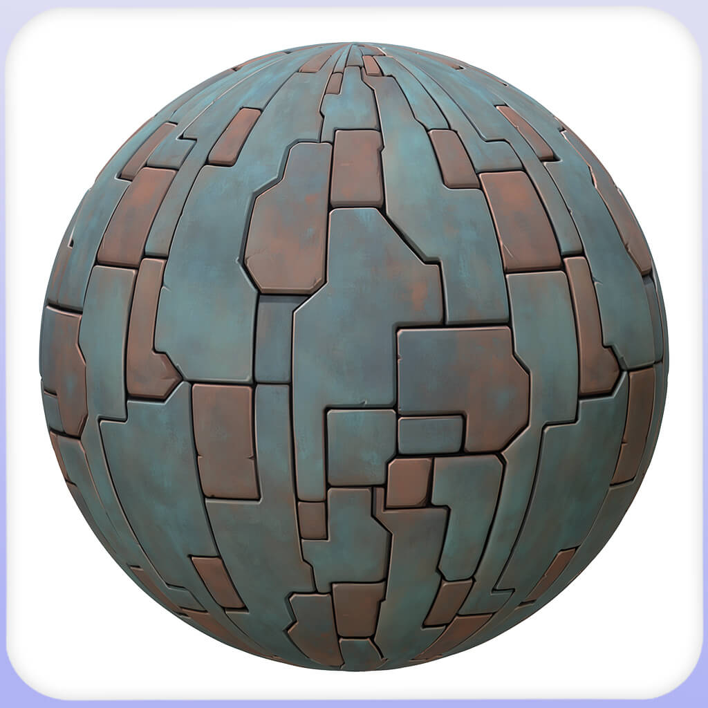 Stylized Metal Panels Seamless Texture by zames1992d