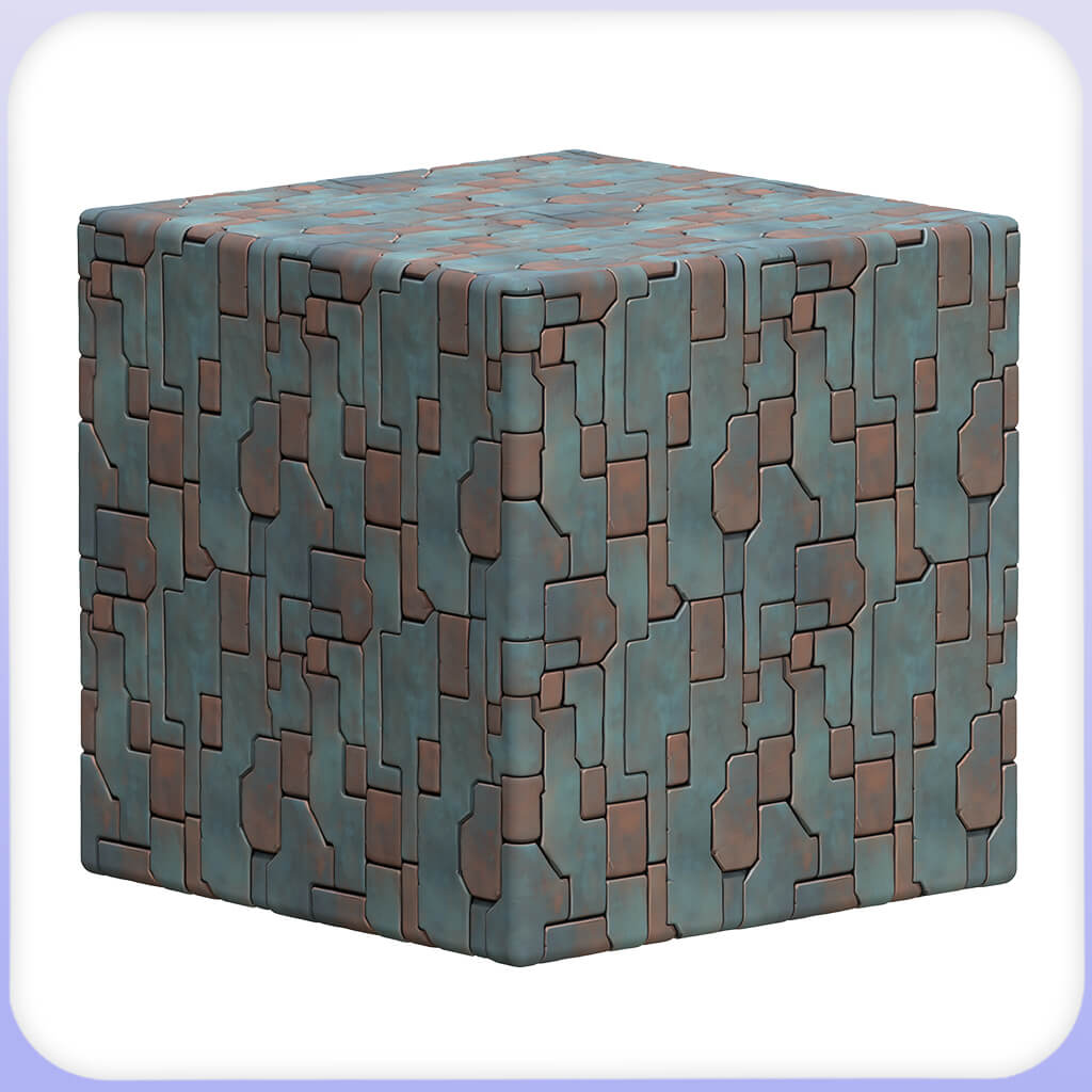 Stylized Metal Panels Seamless Texture by zames1992d