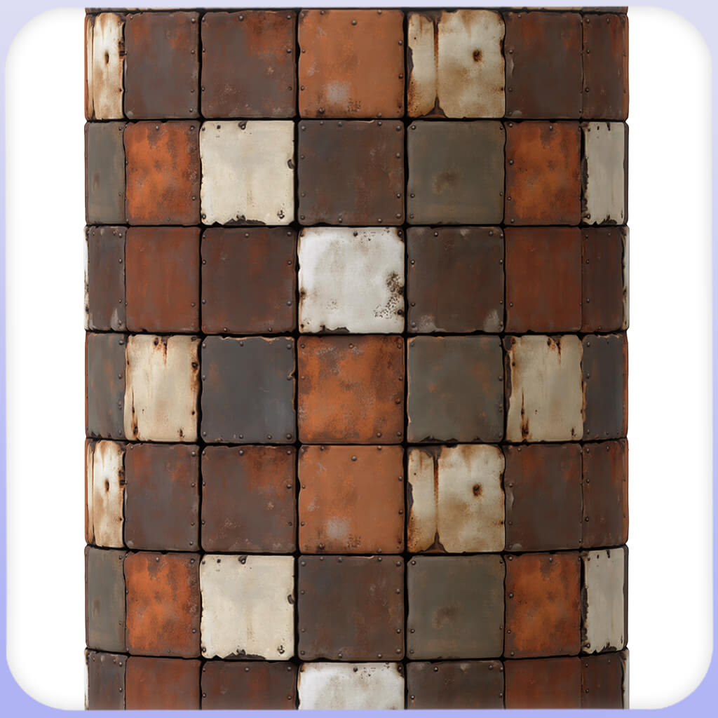 Stylized Metal Panels Seamless Texture by zames1992d