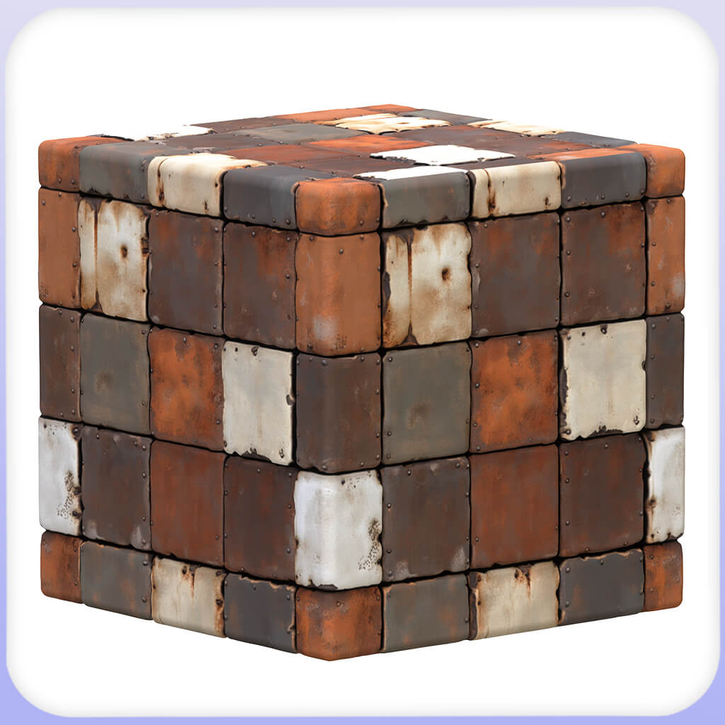 Stylized Metal Panels Seamless Texture by zames1992d