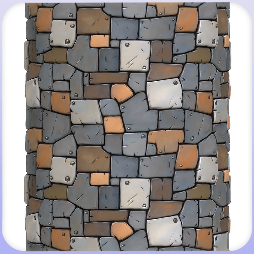 Stylized Metal Panels Seamless Texture by zames1992d