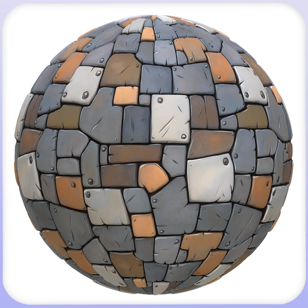 Stylized Metal Panels Seamless Texture by zames1992d