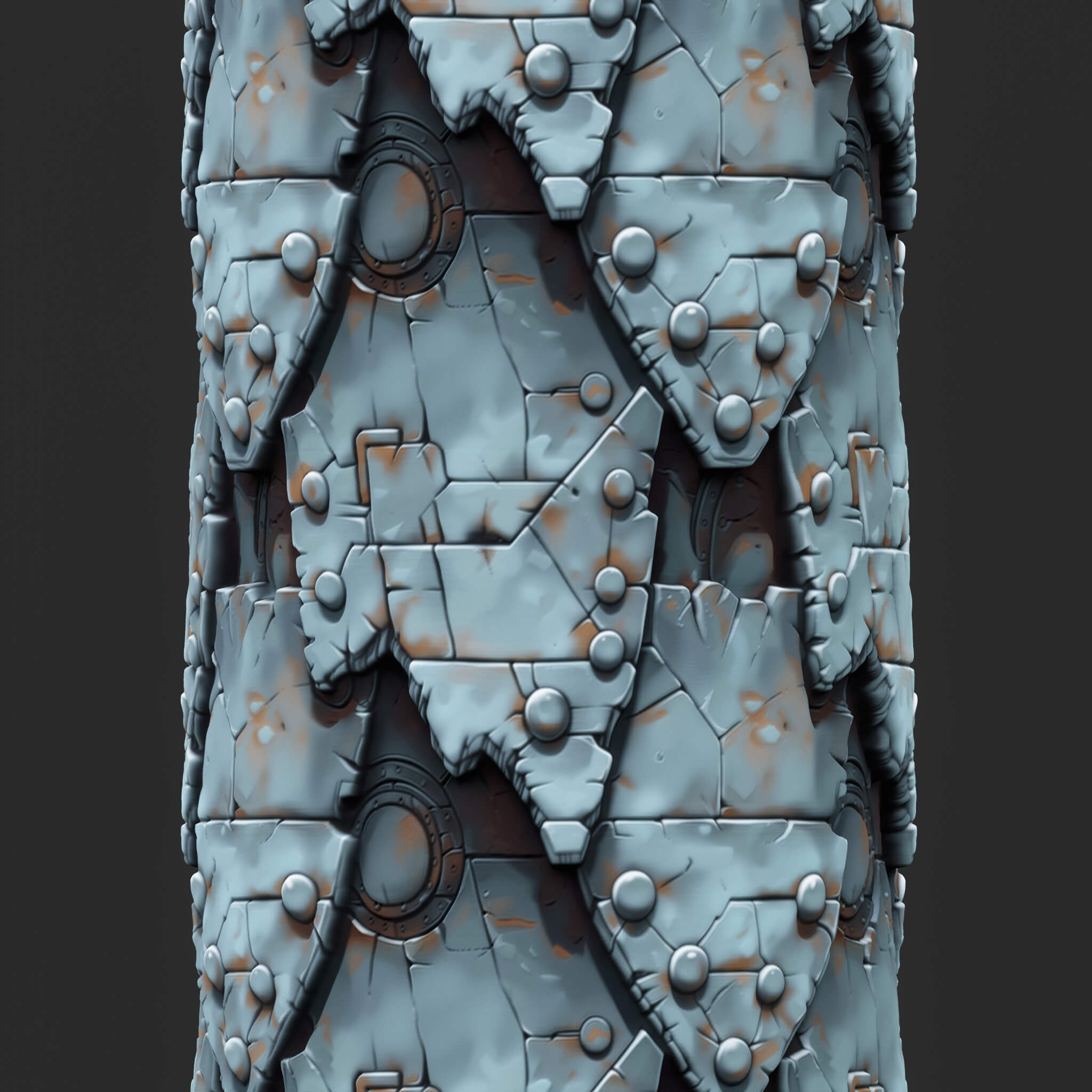 Stylized Metal Seamless Texture by zames1992d