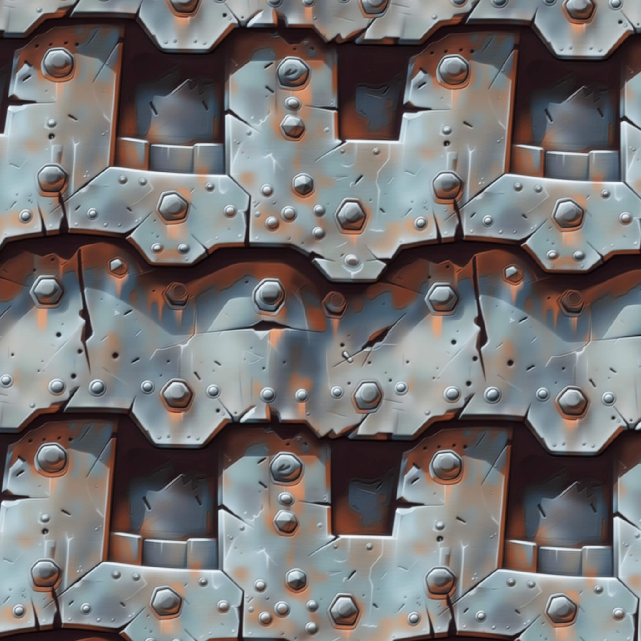 Stylized Metal Seamless Texture by zames1992d