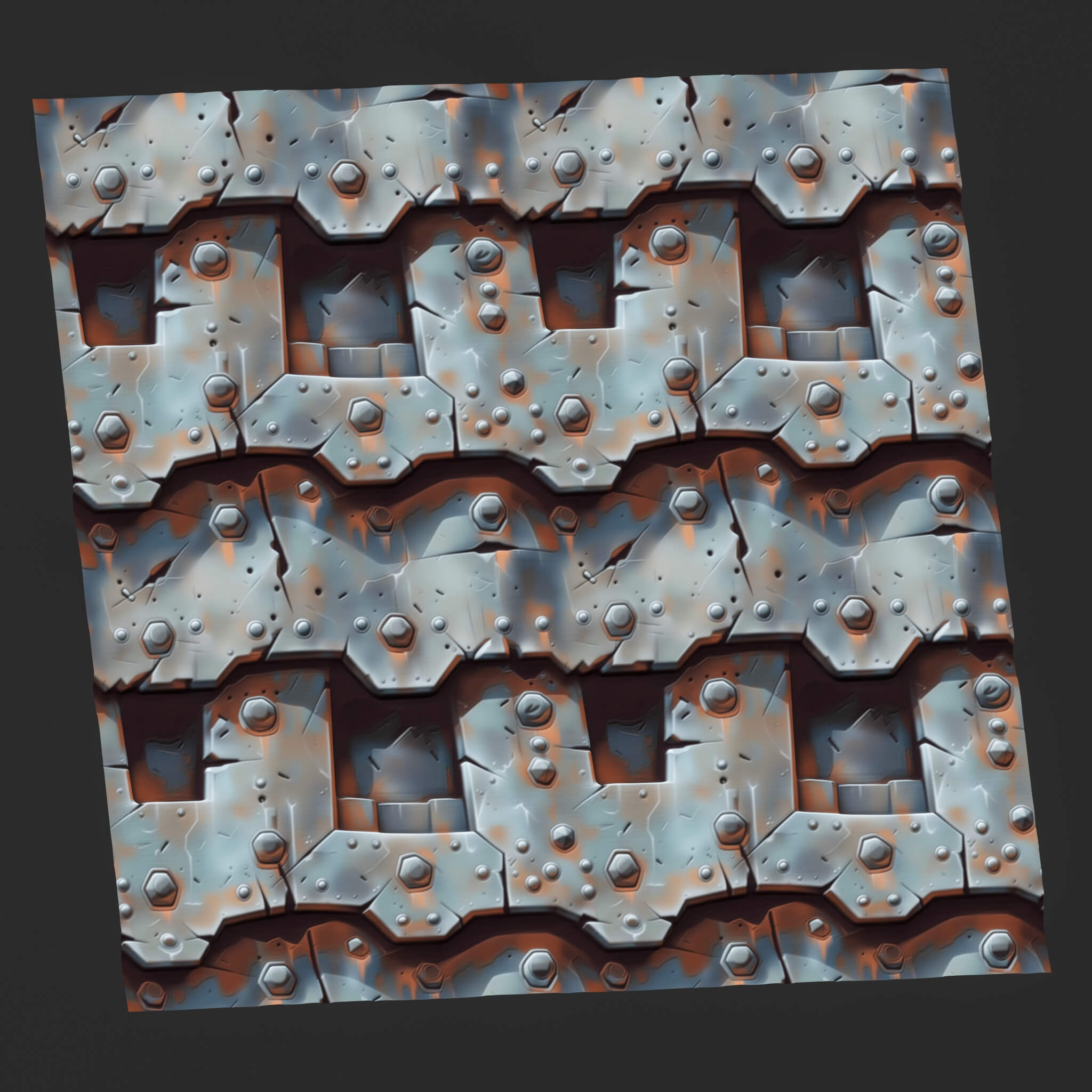 Stylized Metal Seamless Texture by zames1992d