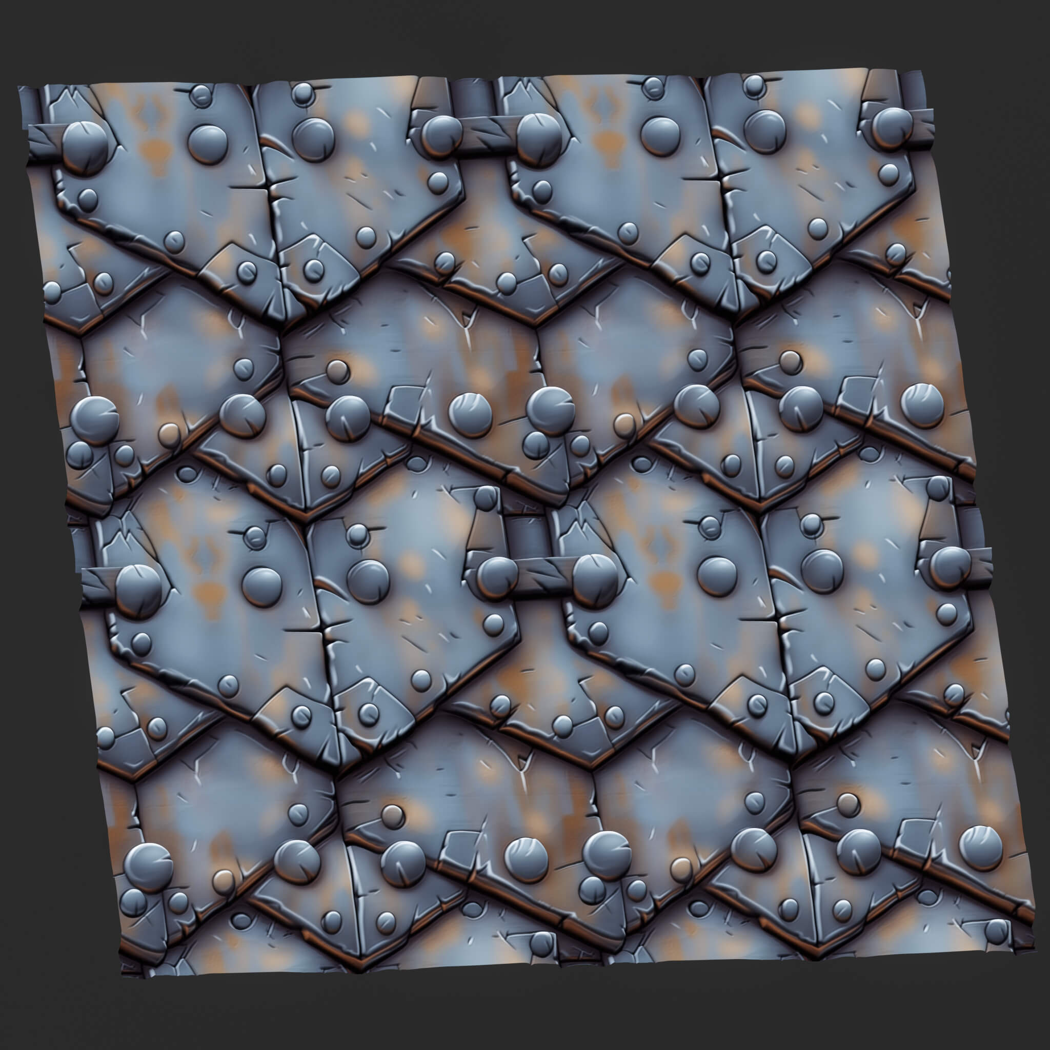 Stylized Metal Seamless Texture by zames1992d