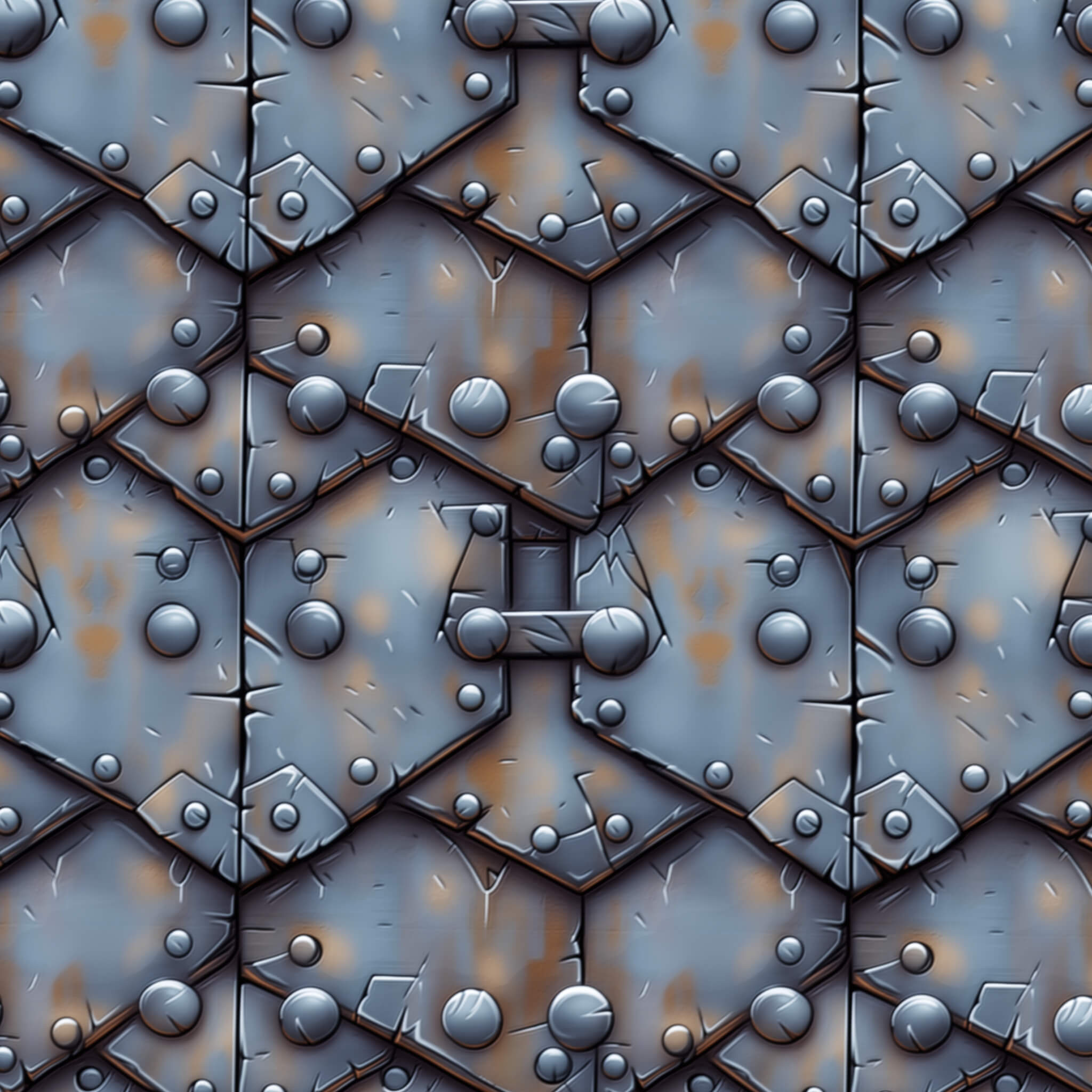 Stylized Metal Seamless Texture by zames1992d