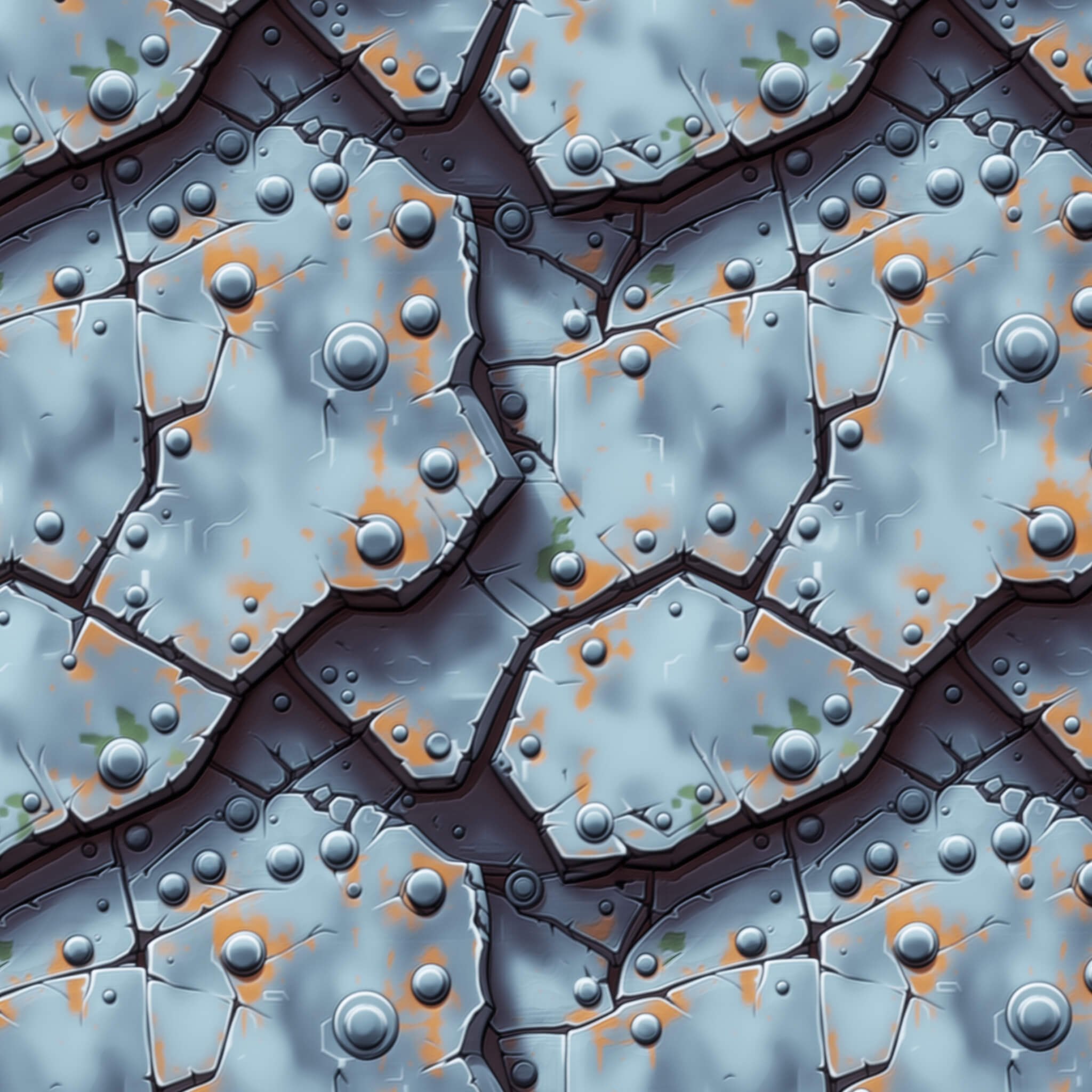 Stylized Metal Seamless Texture by zames1992d