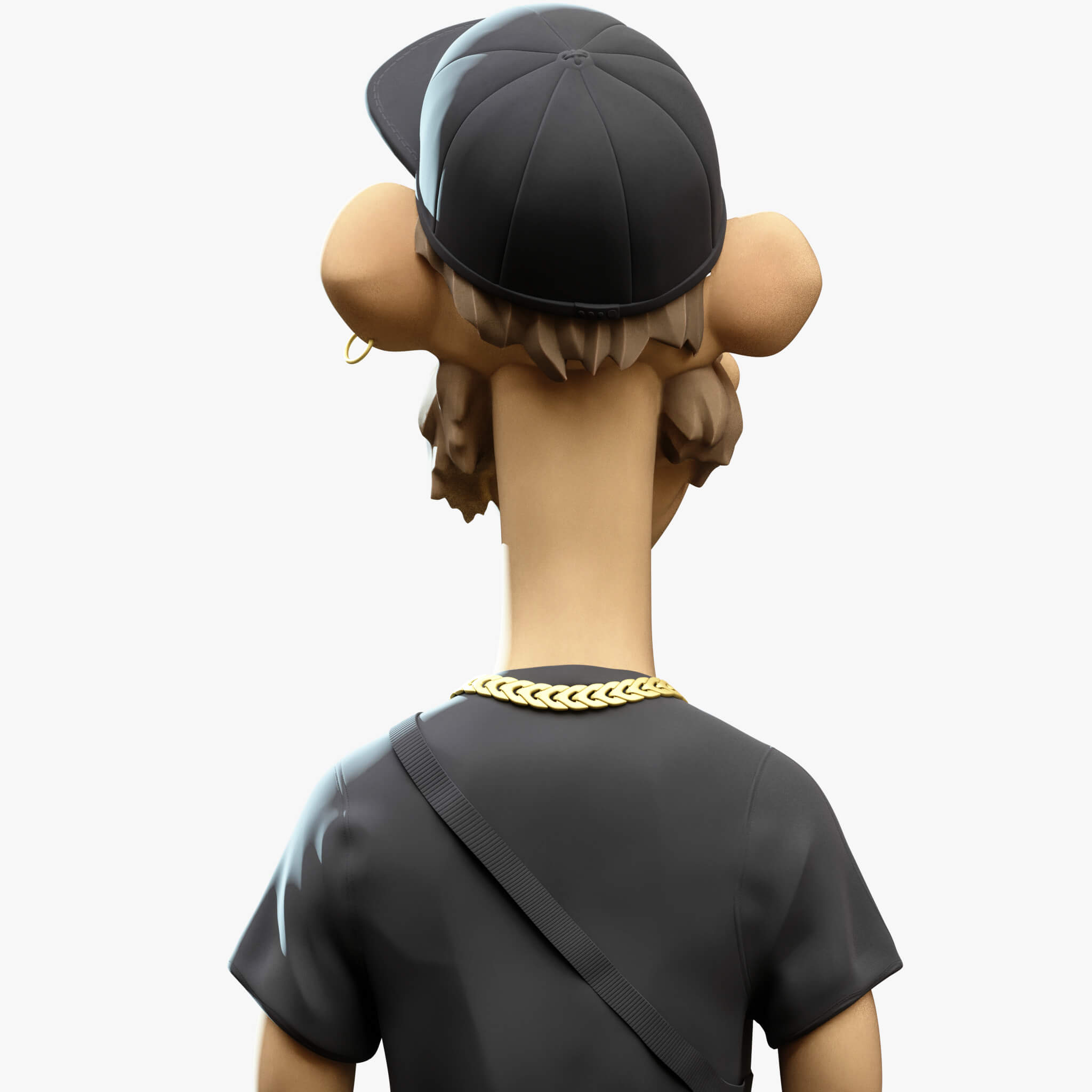 Stylized Monkey Bust Dude Sculpture - 3D Model by zames1992d