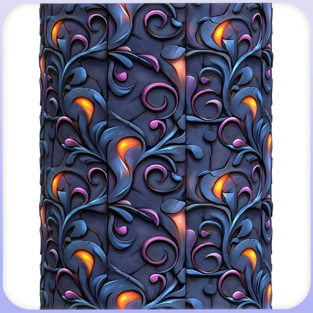 Stylized Ornaments Seamless Texture by zames1992d