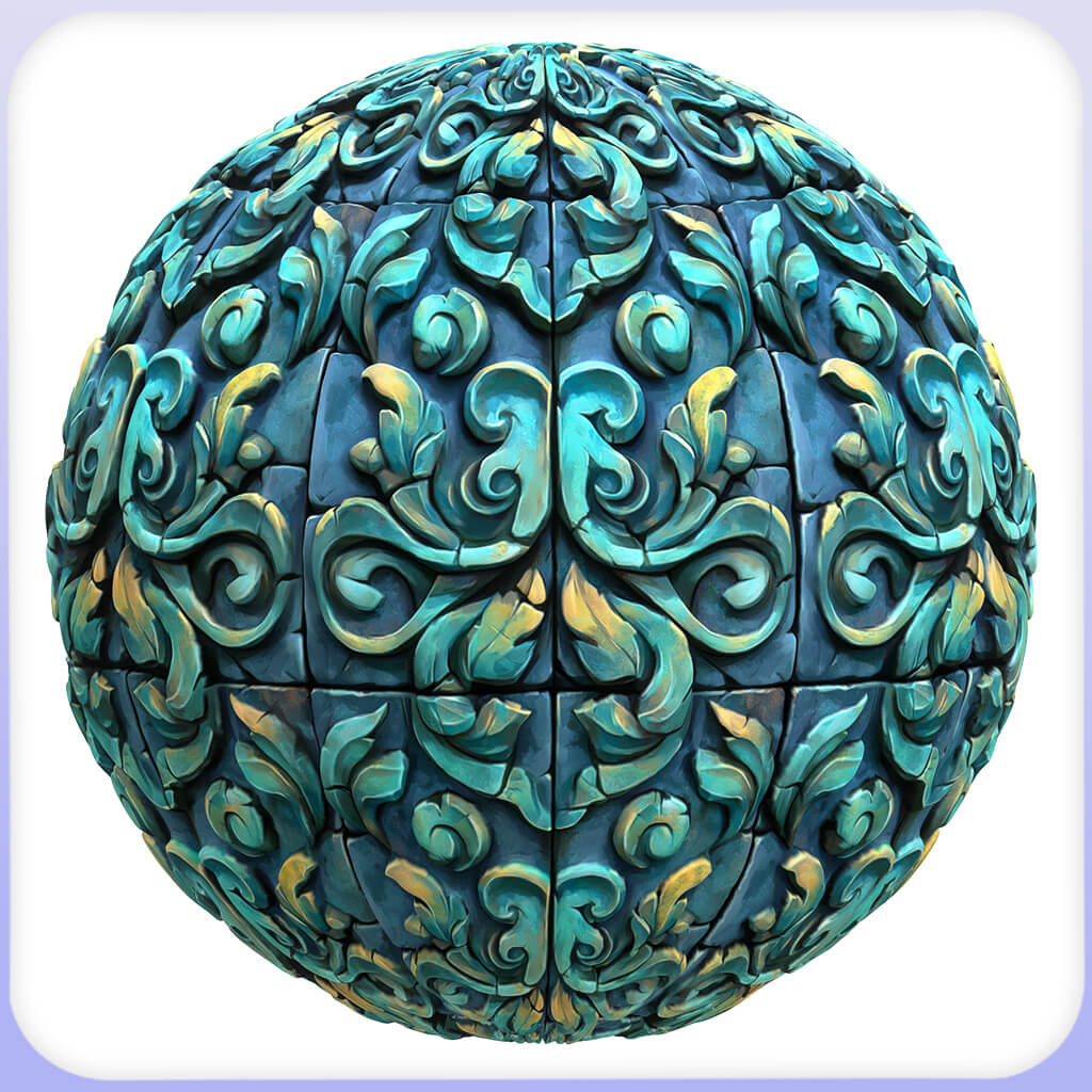 Stylized Ornaments Seamless Texture by zames1992d