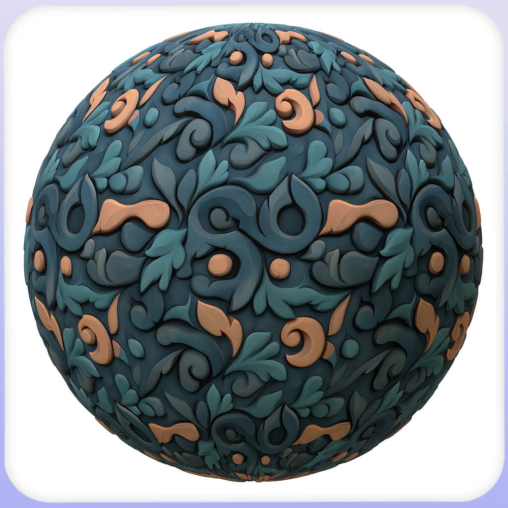 Stylized Ornaments Seamless Texture by zames1992d