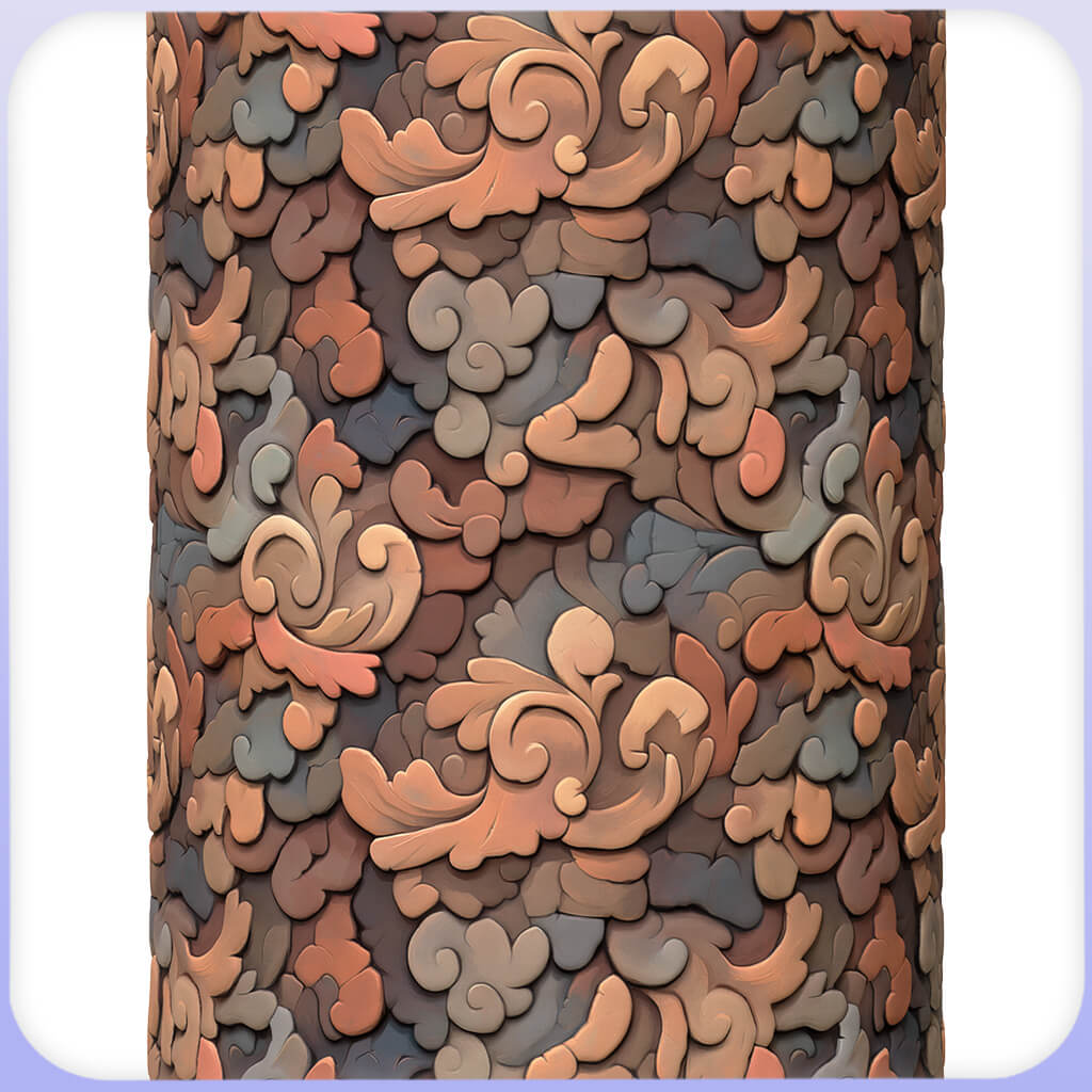 Stylized Ornaments Seamless Texture by zames1992d