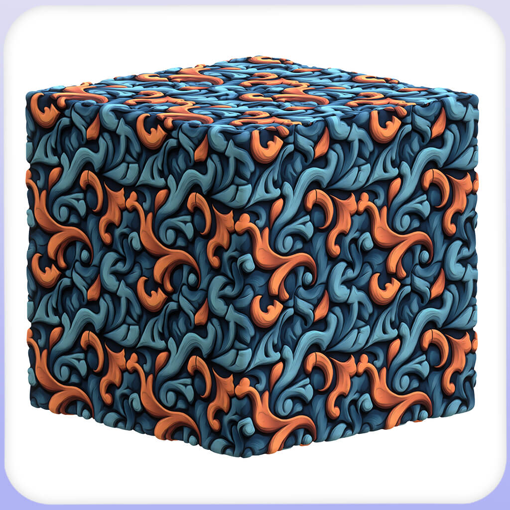 Stylized Ornaments Seamless Texture by zames1992d