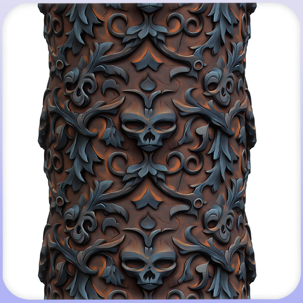 Stylized Ornaments Seamless Texture by zames1992d