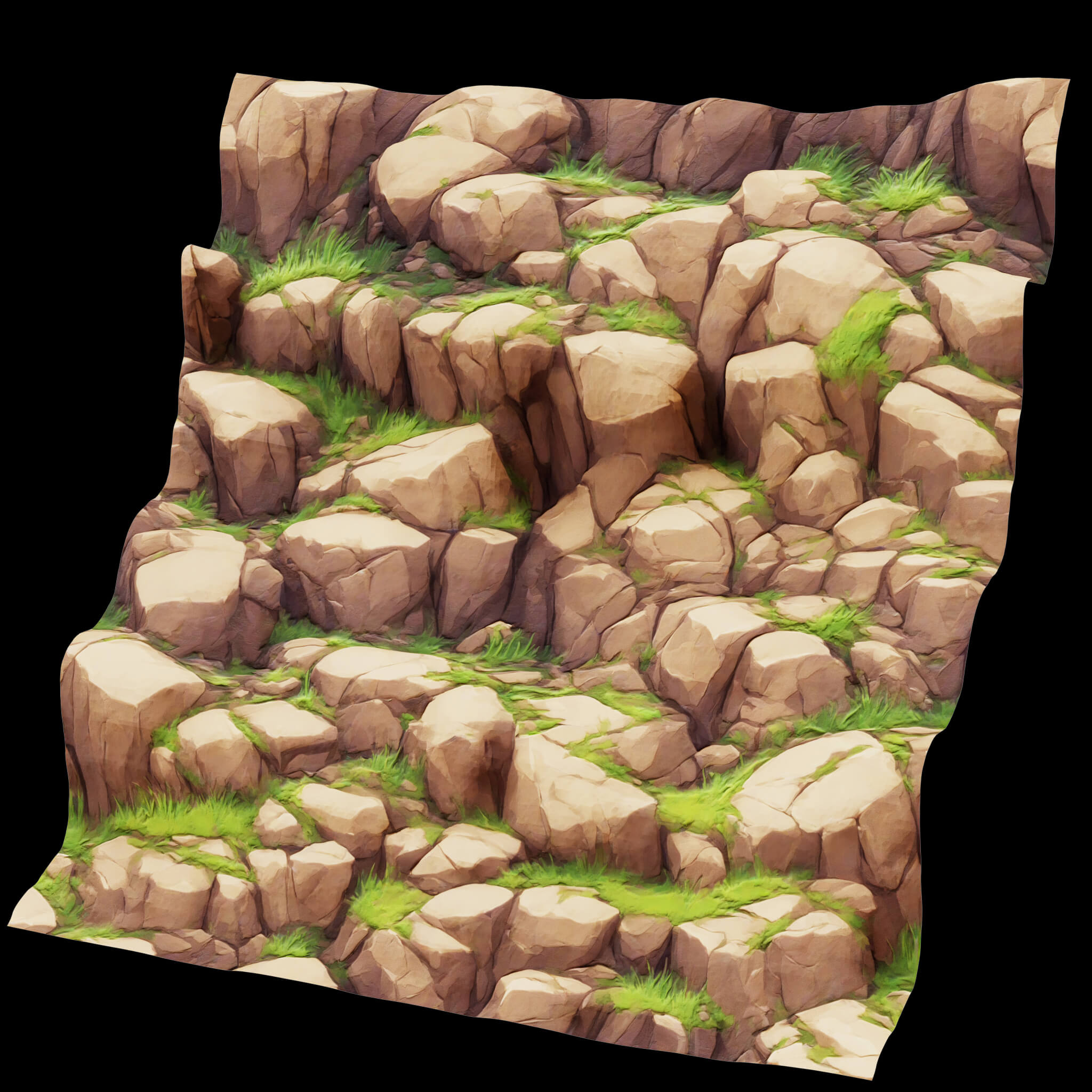 Stylized Rock Seamless Texture by zames1992d