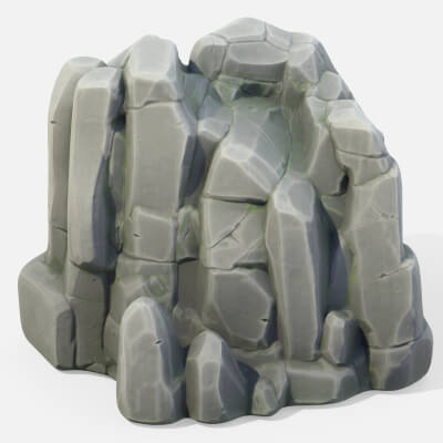 Stylized Rock Stone Cliff - 3D Model by zames1992d