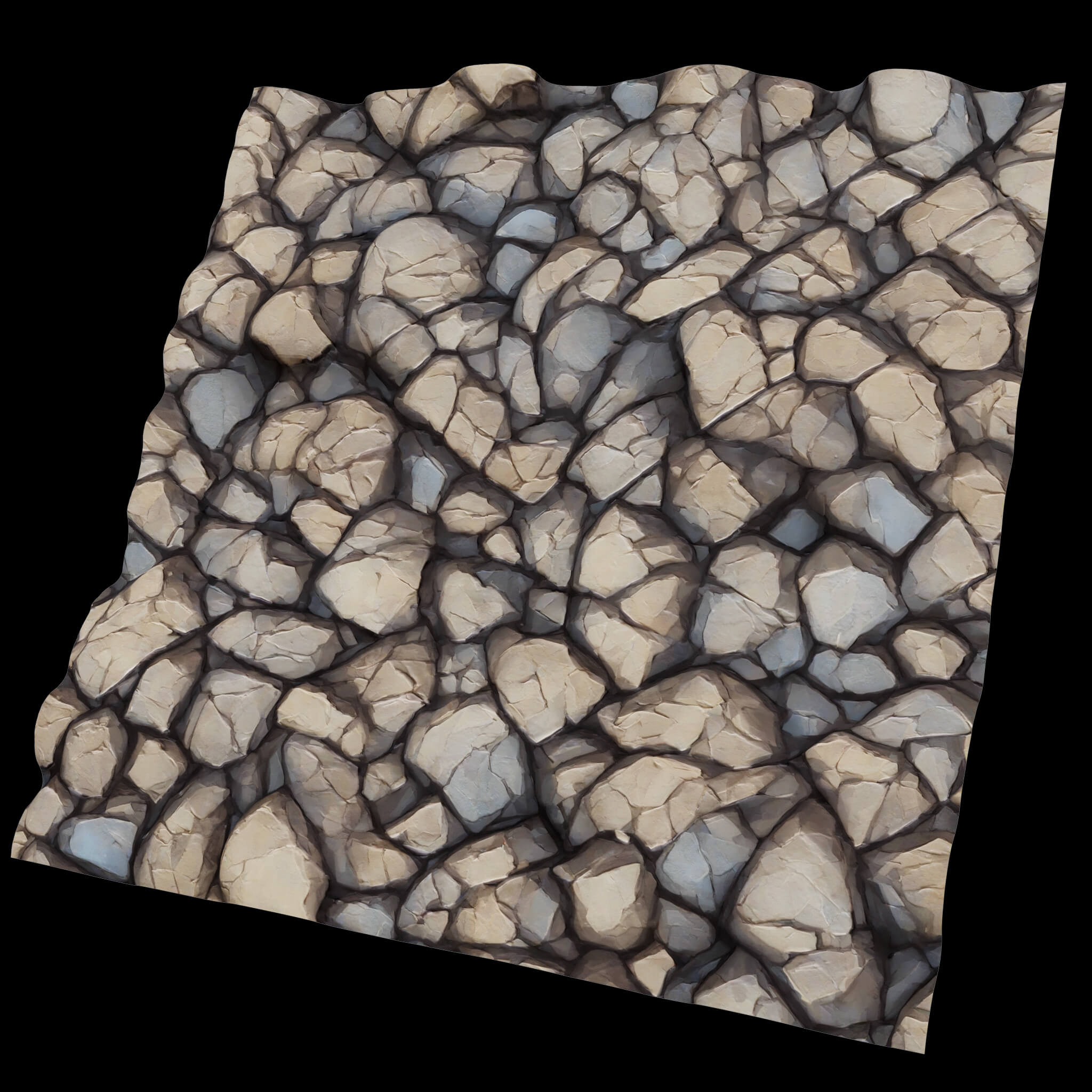Stylized Rock V1 Seamless Texture by zames1992d