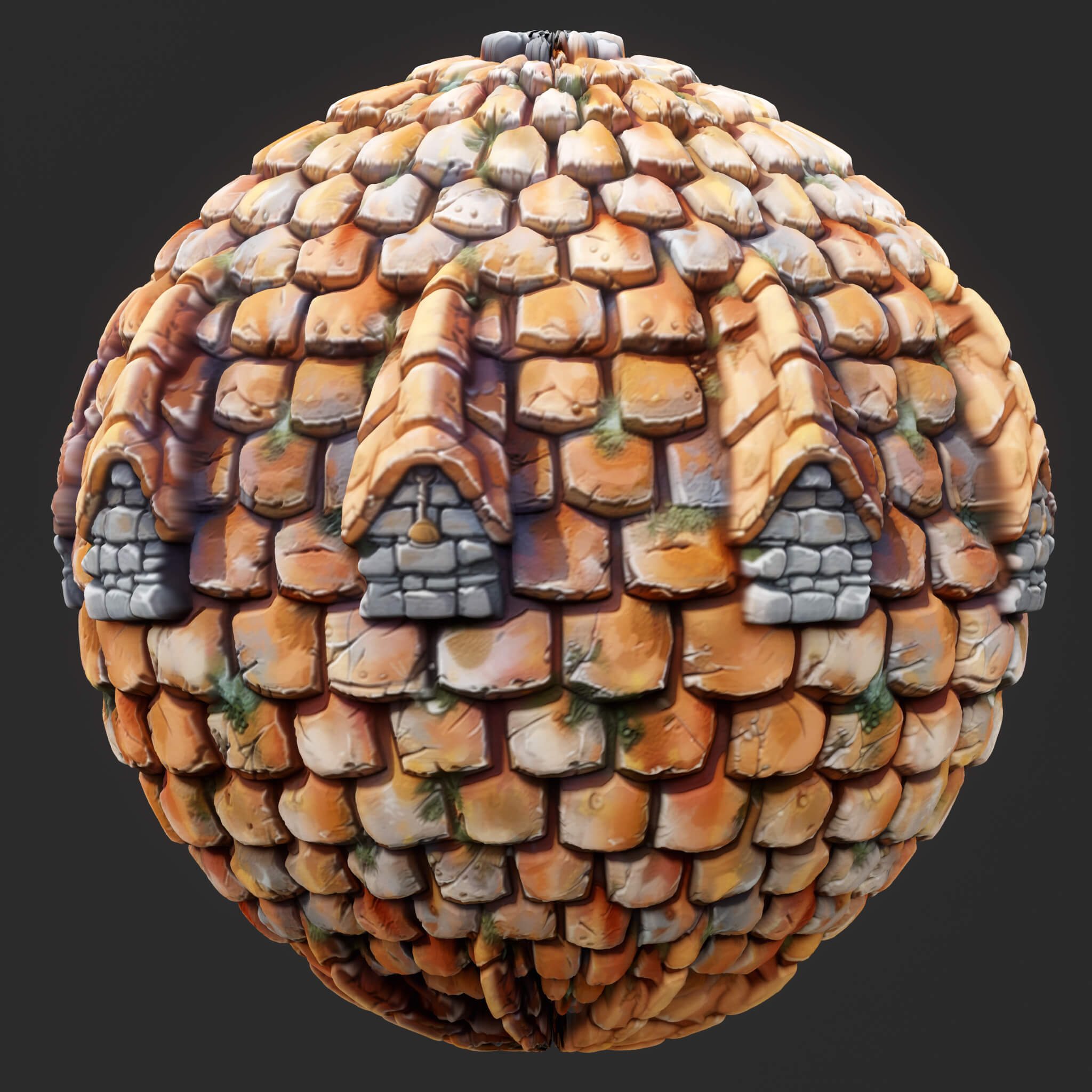 Stylized Roof Seamless Texture by zames1992d