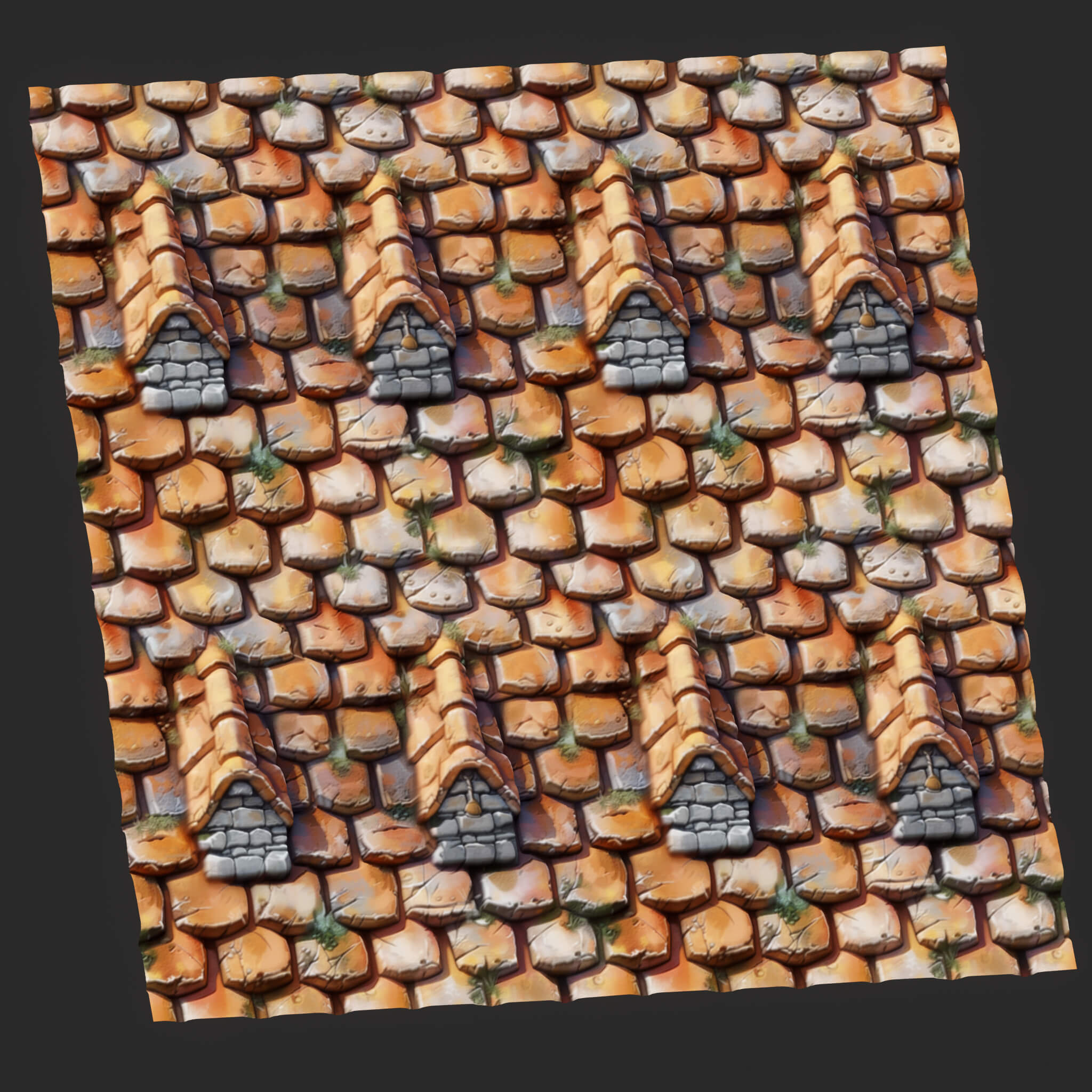 Stylized Roof Seamless Texture by zames1992d