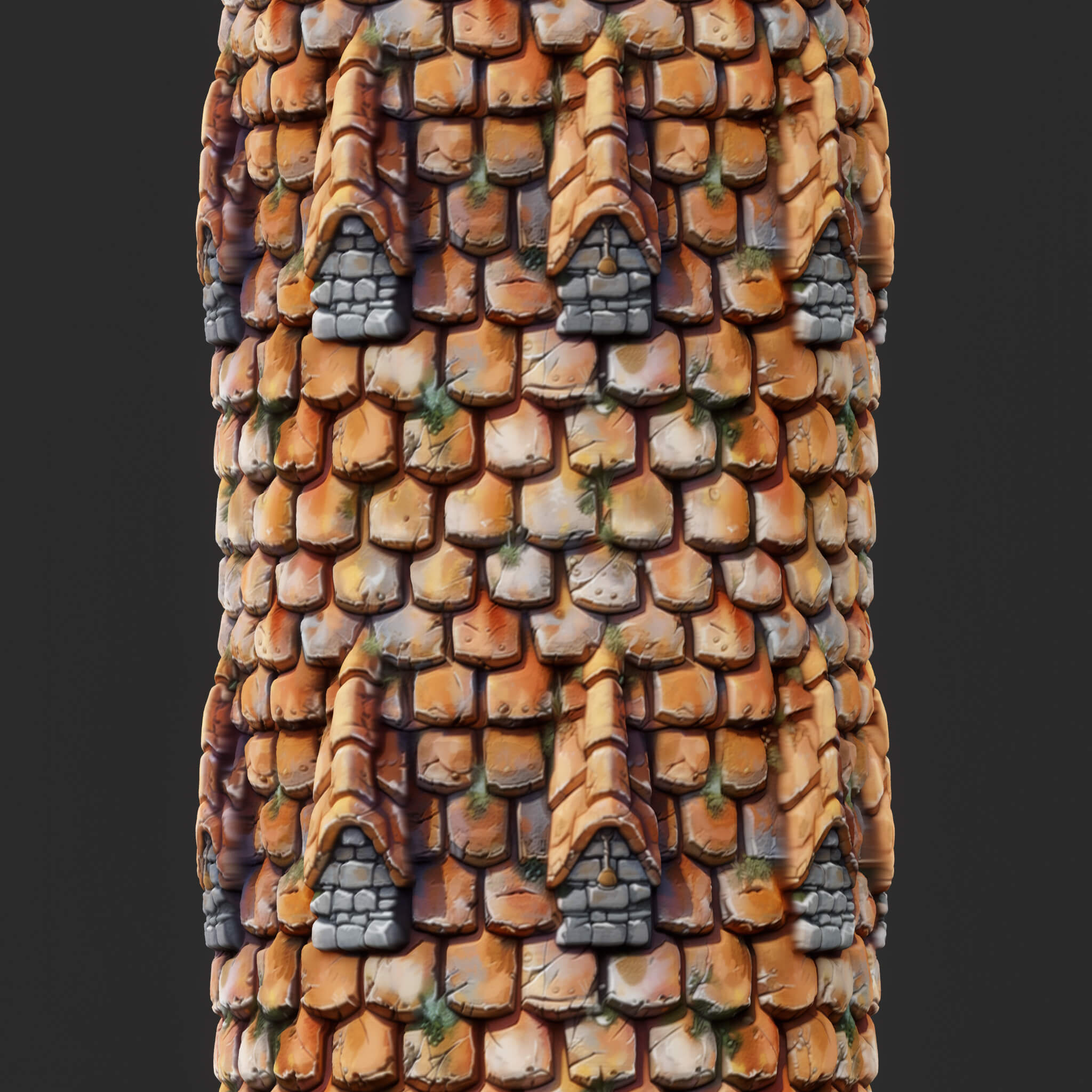 Stylized Roof Seamless Texture by zames1992d