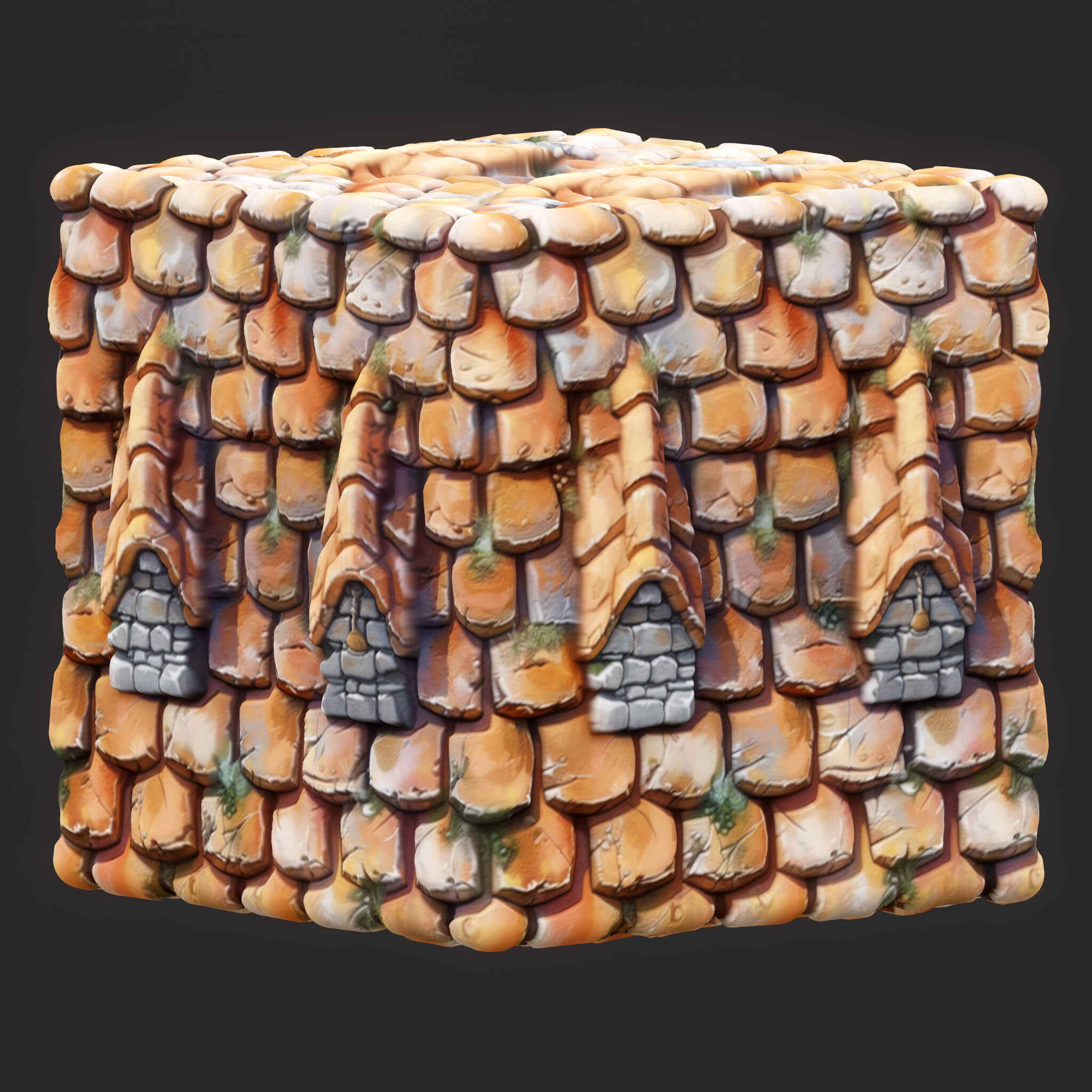 Stylized Roof Seamless Texture by zames1992d