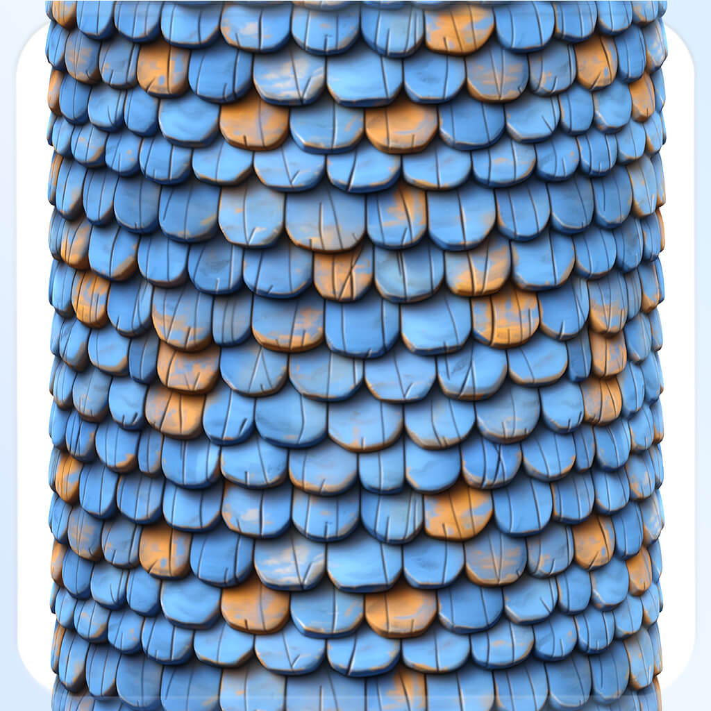 Stylized Roof Seamless Texture by zames1992d