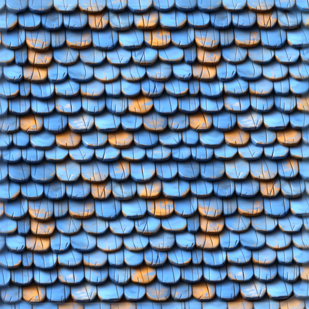 Stylized Roof Seamless Texture by zames1992d