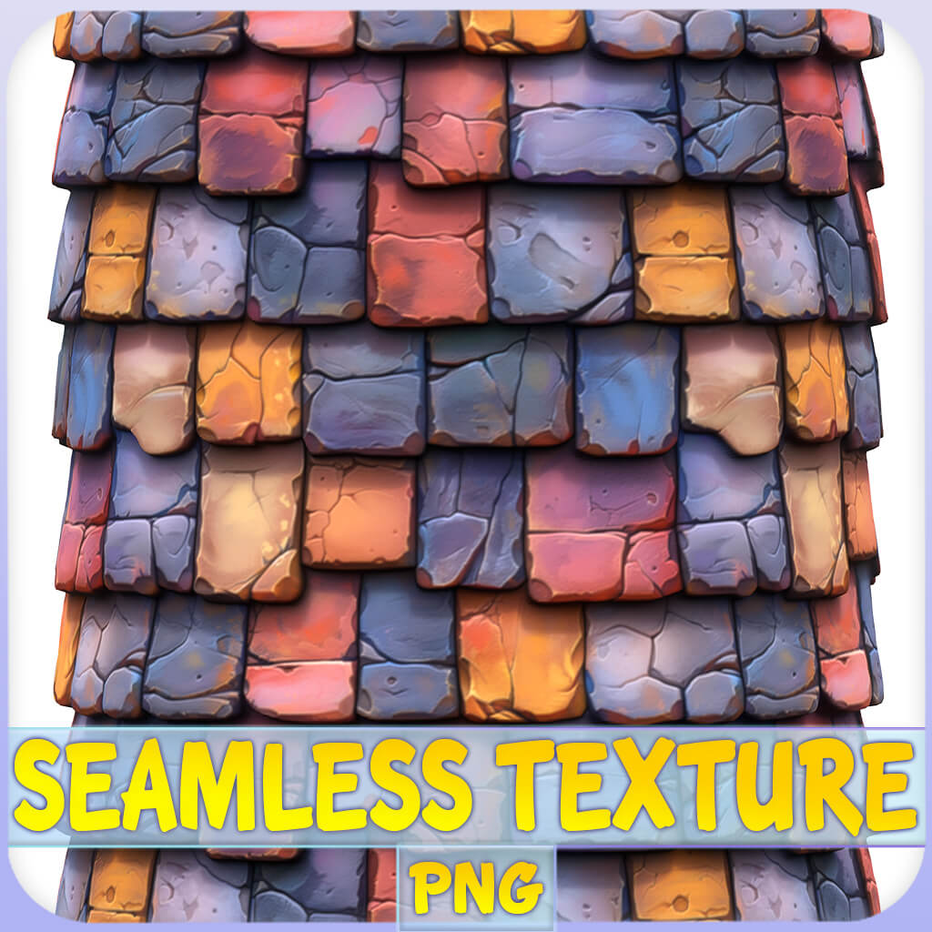 Stylized Roof Seamless Texture by zames1992d