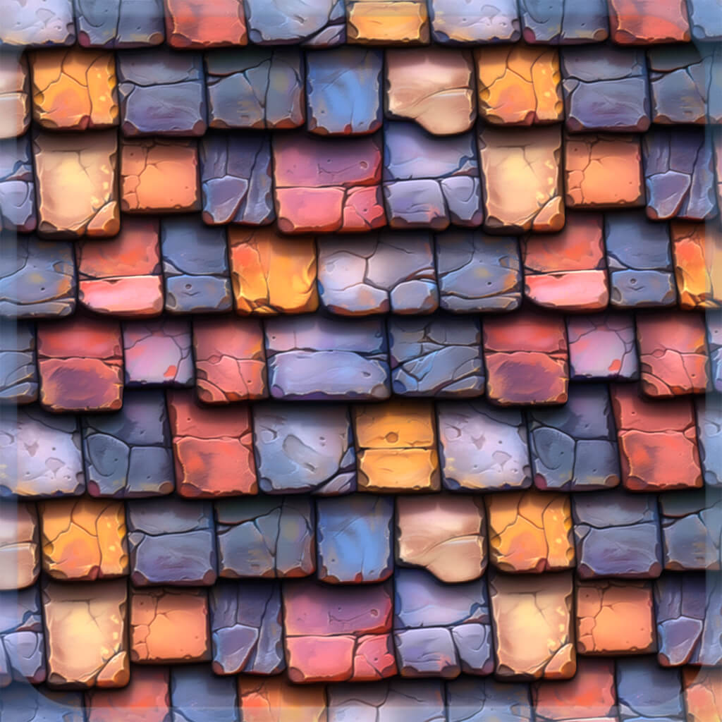 Stylized Roof Seamless Texture by zames1992d