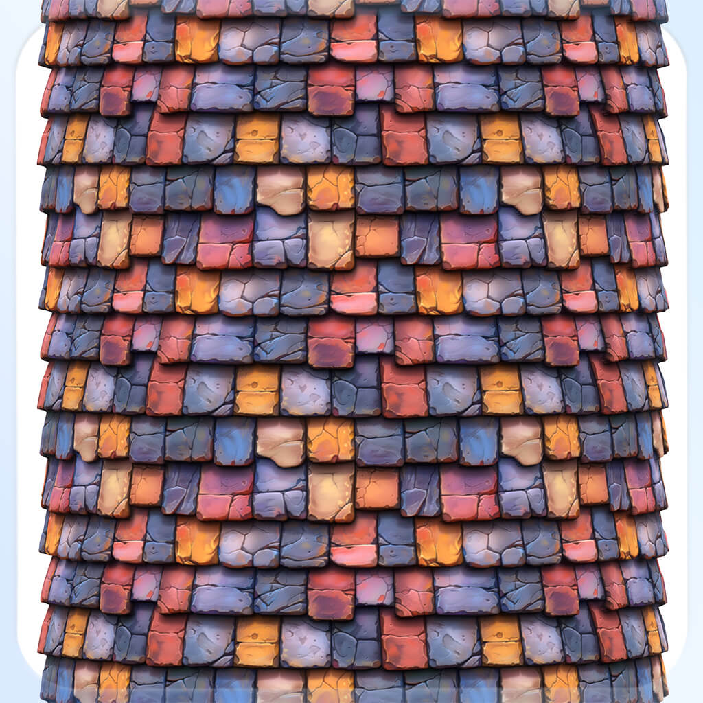 Stylized Roof Seamless Texture by zames1992d