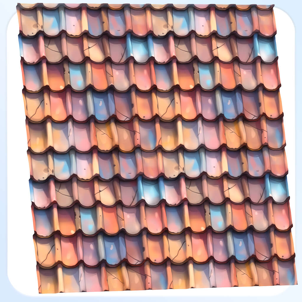 Stylized Roof Seamless Texture by zames1992d