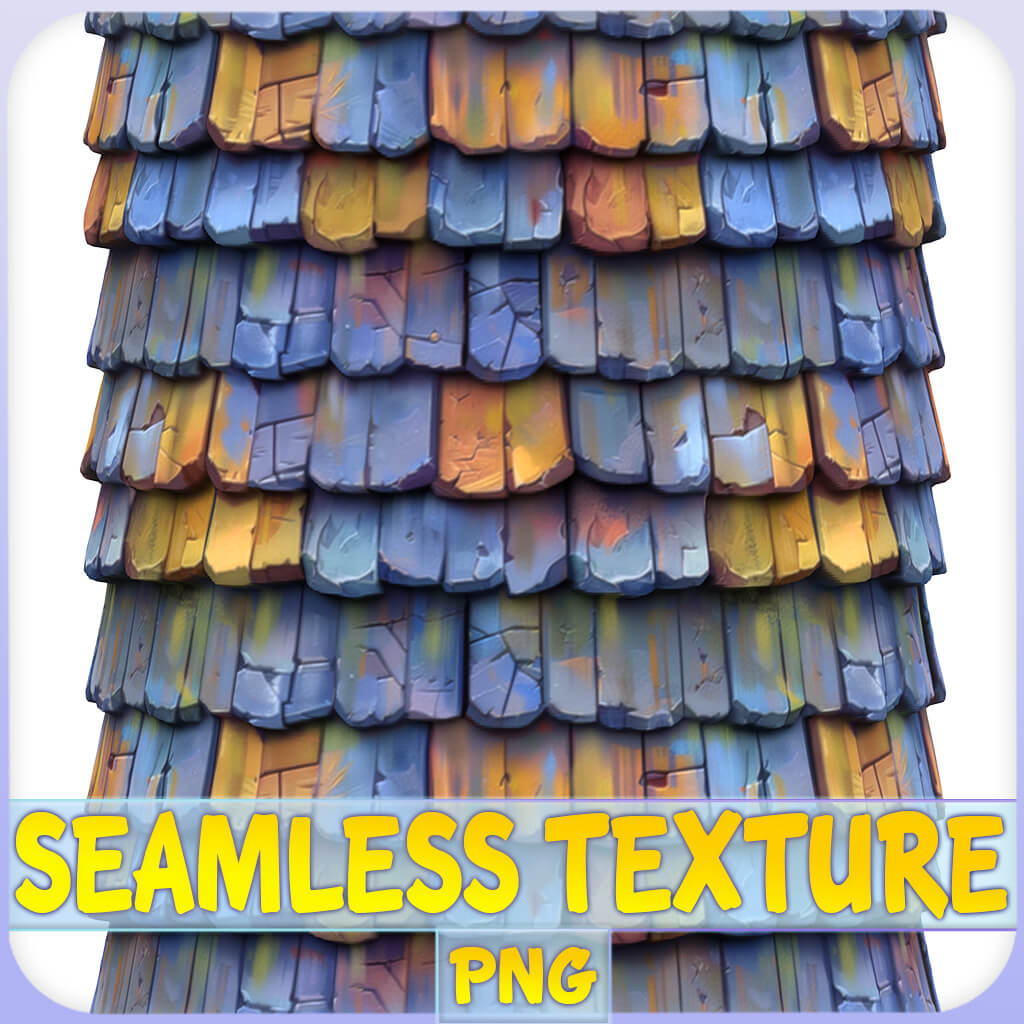 Stylized Roof Seamless Texture by zames1992d