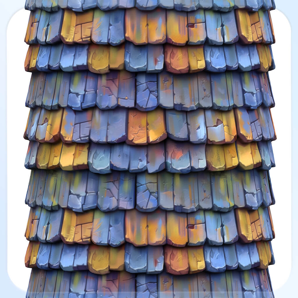Stylized Roof Seamless Texture by zames1992d