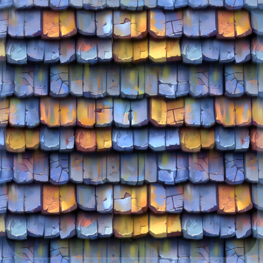 Stylized Roof Seamless Texture by zames1992d