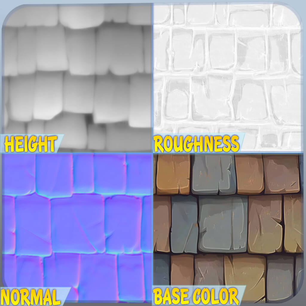 Stylized Roof Seamless Texture by zames1992d