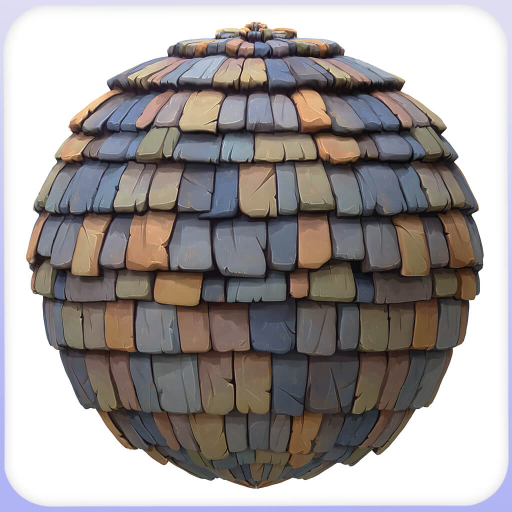 Stylized Roof Seamless Texture by zames1992d