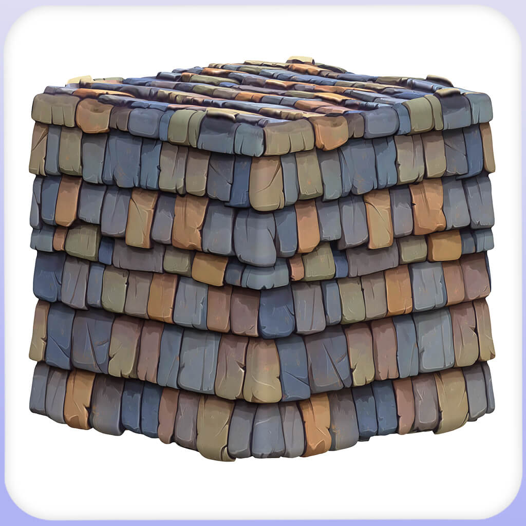 Stylized Roof Seamless Texture by zames1992d