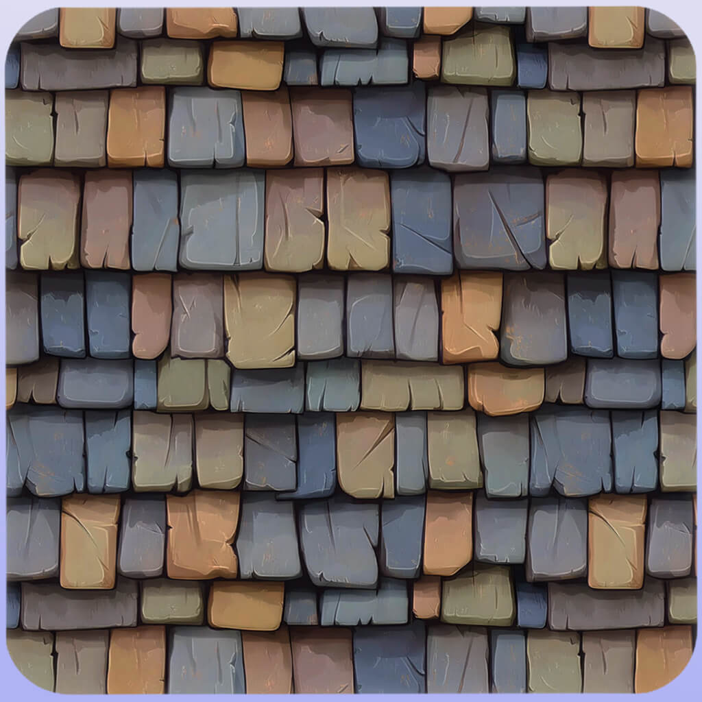 Stylized Roof Seamless Texture by zames1992d
