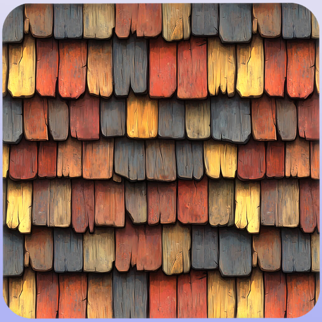 Stylized Roof Seamless Texture by zames1992d