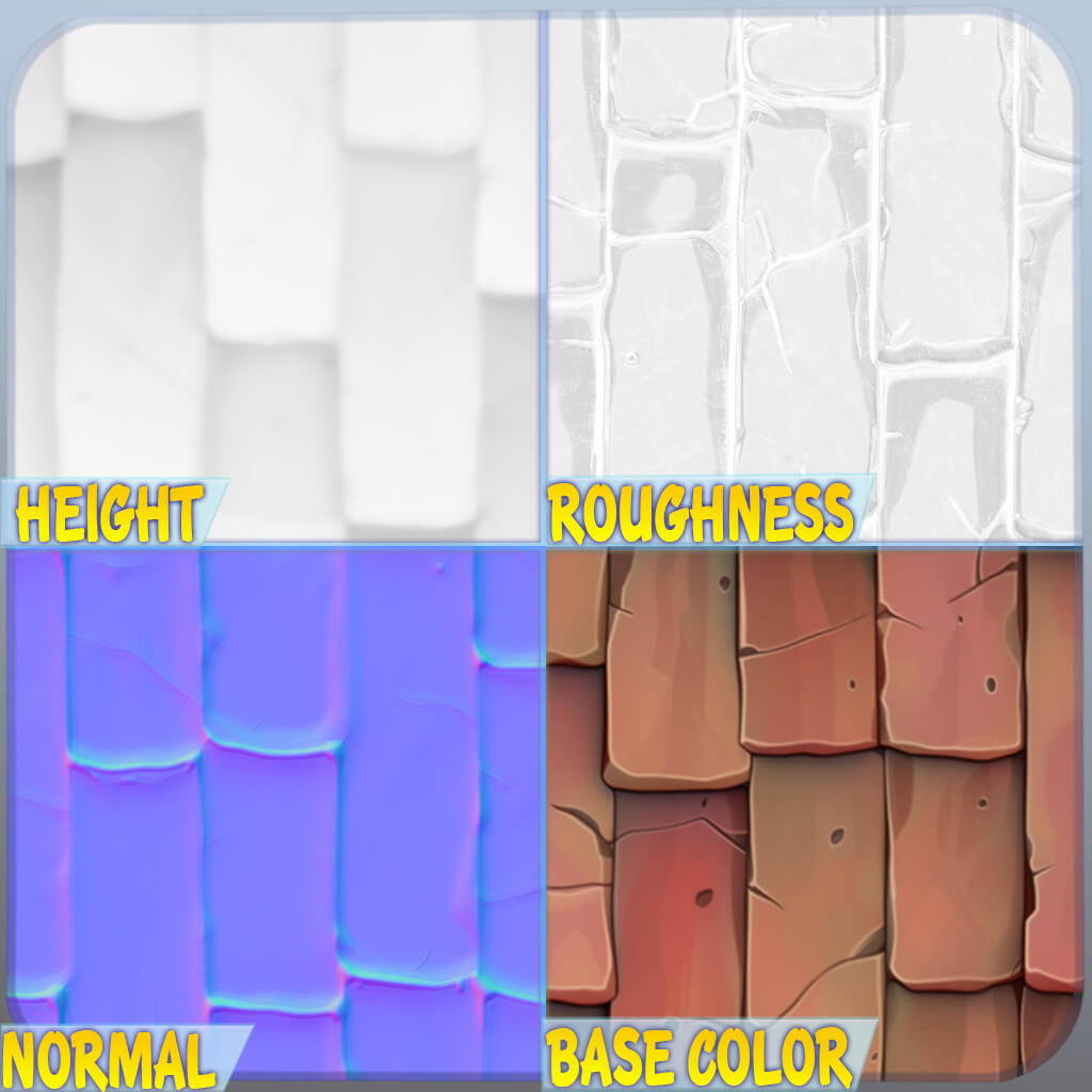 Stylized Roof Seamless Texture by zames1992d