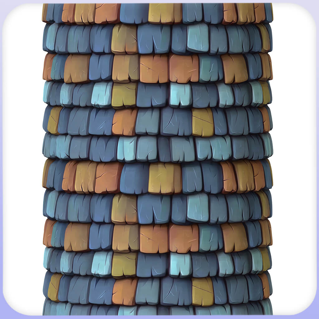 Stylized Roof Seamless Texture by zames1992d