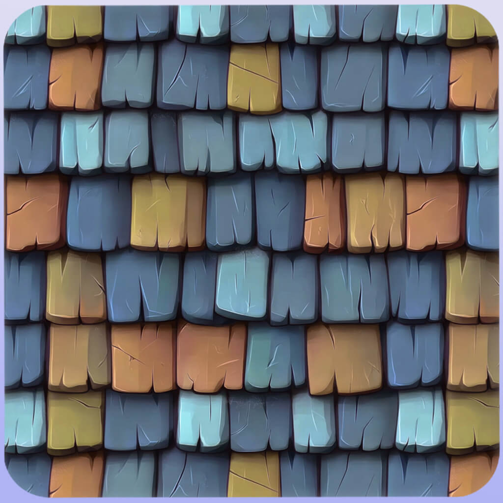Stylized Roof Seamless Texture by zames1992d