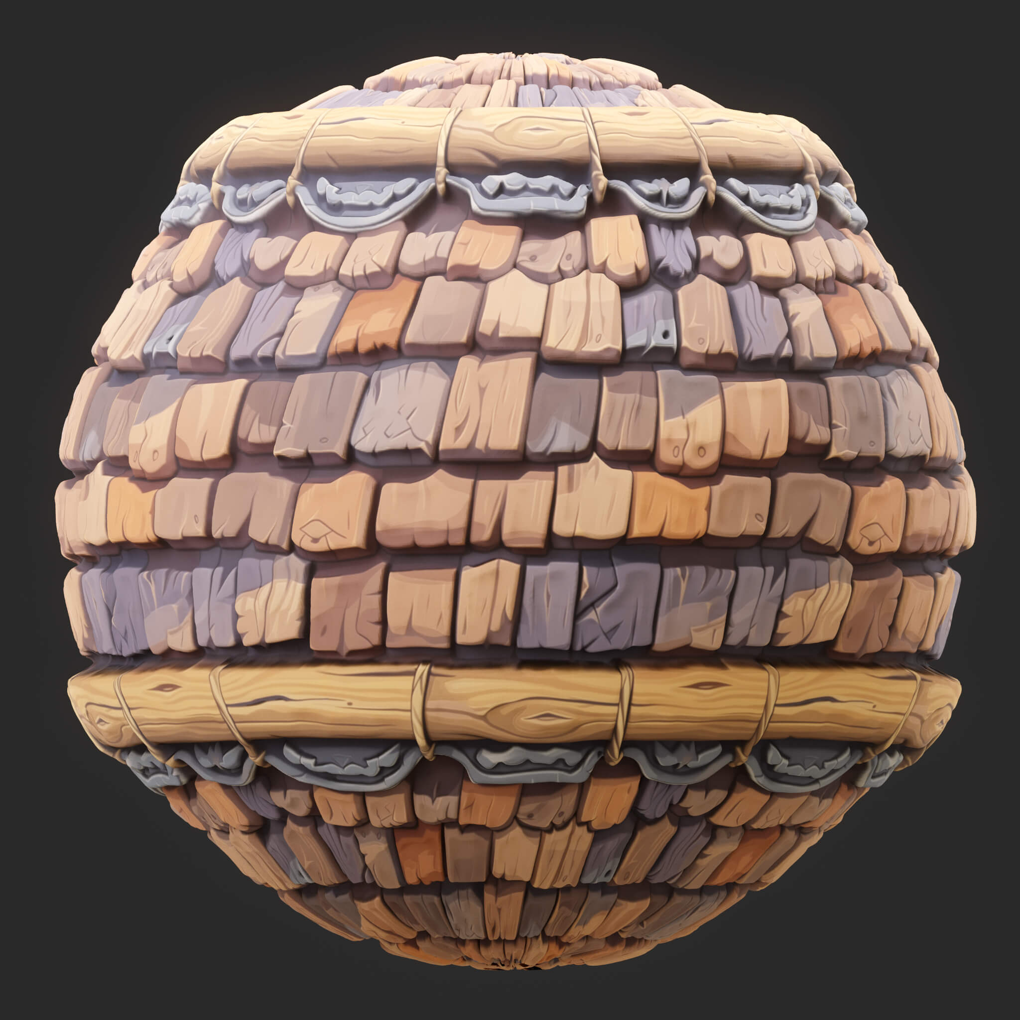 Stylized Roof Seamless Texture by zames1992d
